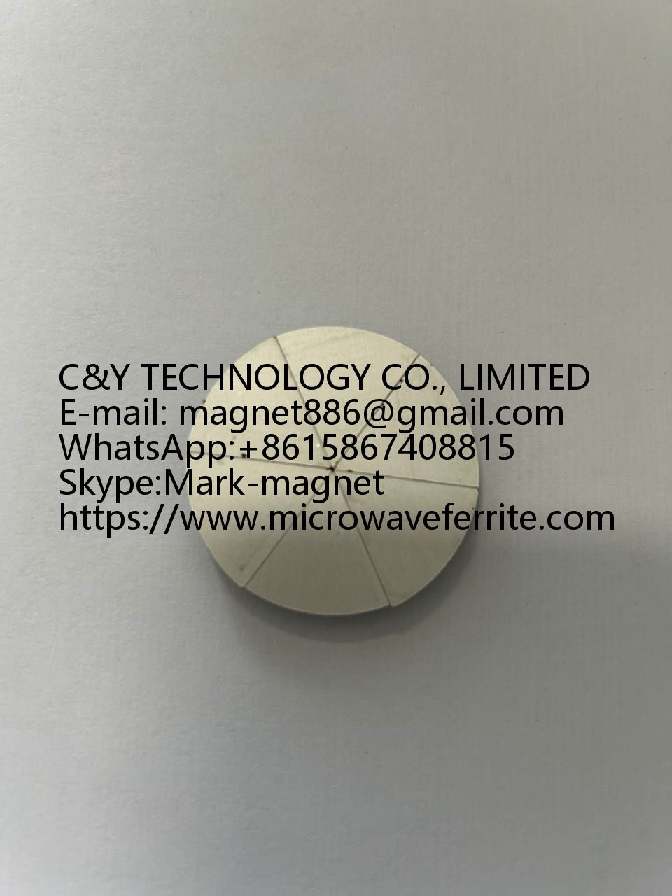 Curie Point Customizable Microwave ferrite Low Dielectric Loss 400 ...